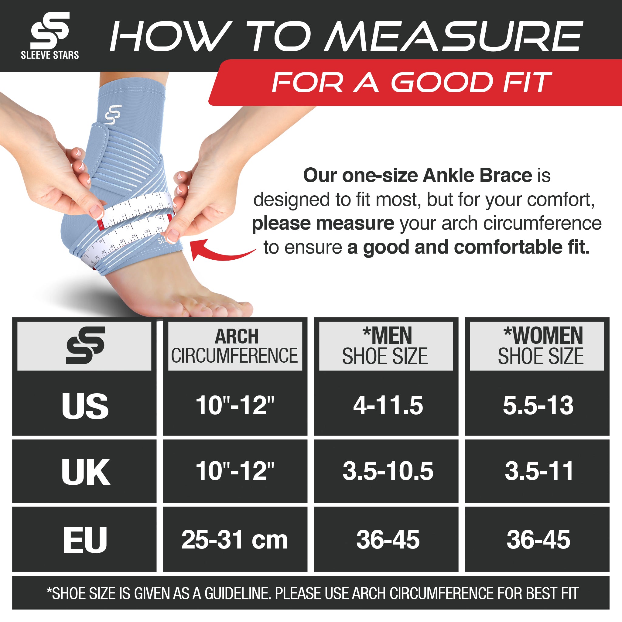 Ankle Sleeve Brace for Plantar Fasciitis | Sleeve Stars